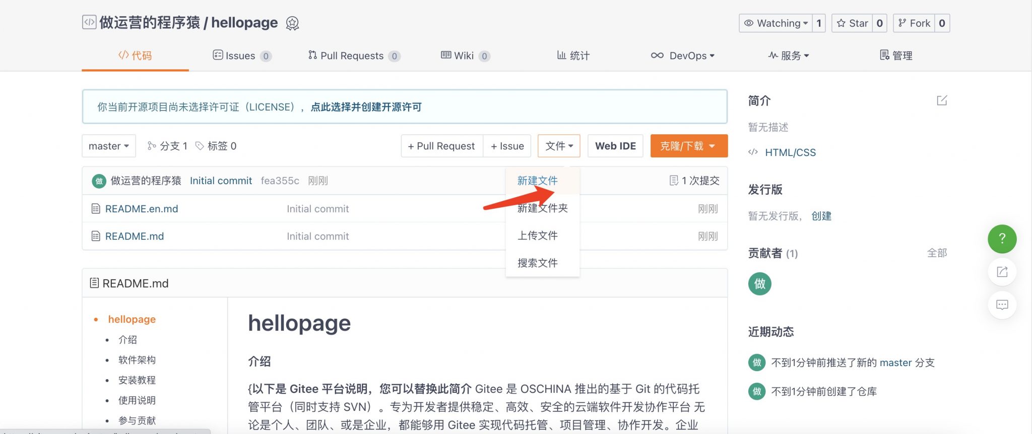 使用Gitee创建免费的个人网站教程 - 王光卫开发笔记